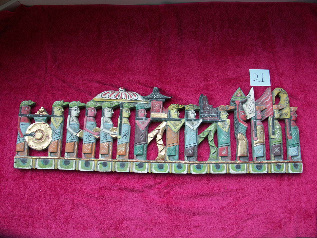 Vintage Balinese Procession Panel – Exotichomeaccents